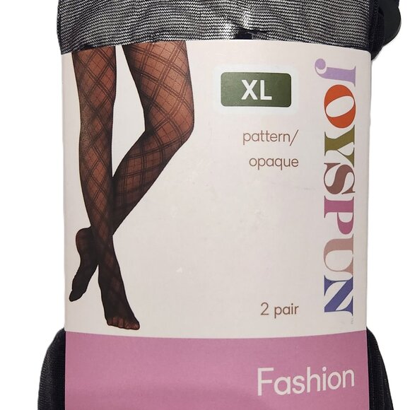 Joyspun | Accessories | Joyspun Women High Waist Dot And Opaque Sheer Tights 2pack Sizes Xl ...